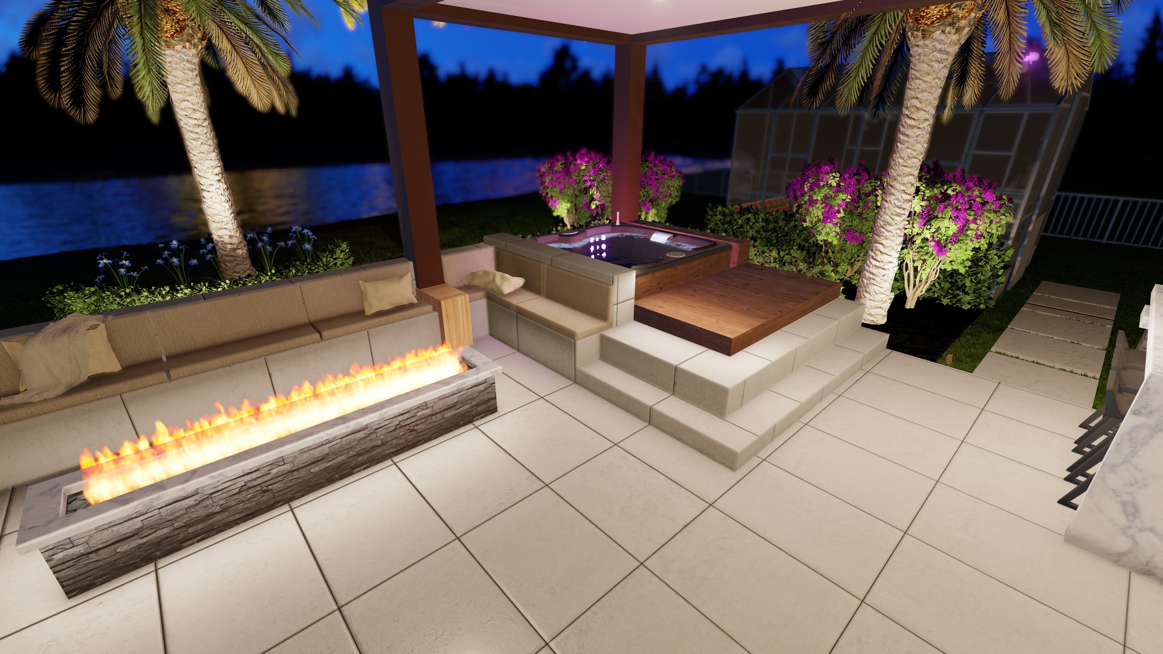 Backyard Remodel Design In Parkland With Spa And Landscaping ...